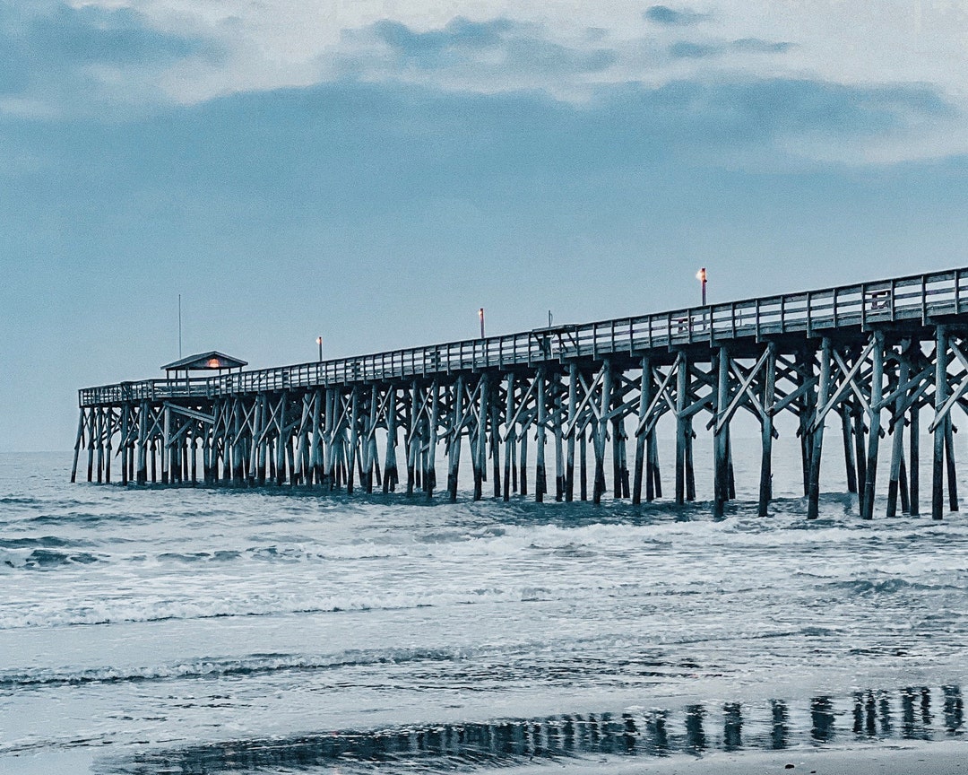 Fotografía enmarcada en Pawleys Island Pier - Etsy España