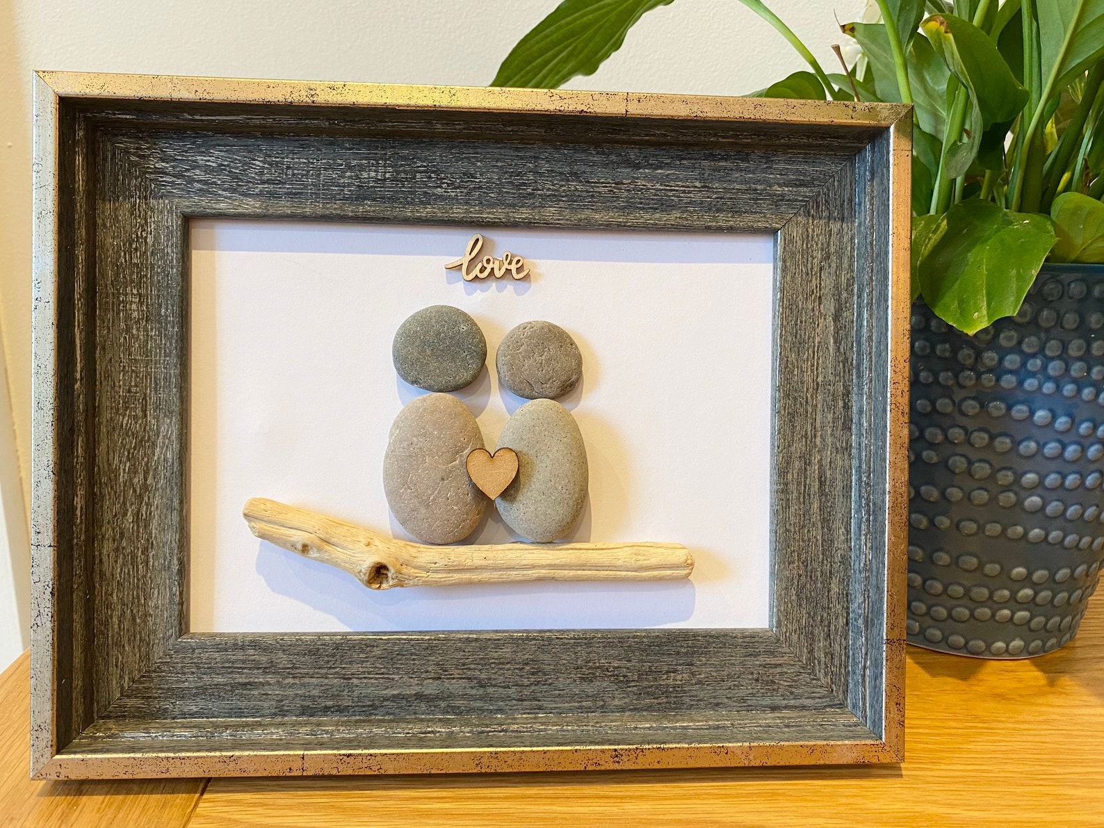 Personalised Love Pebble Picture Frame for all Occasions | Etsy