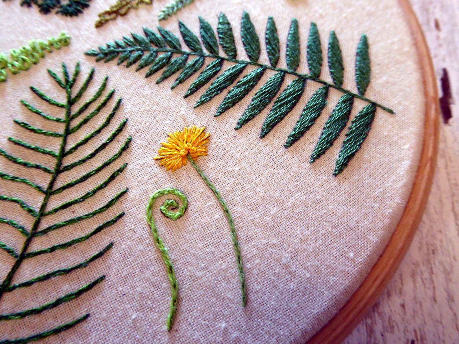 Forest Ferns Embroidery Kit PDF Pattern for Beginners Modern | Etsy