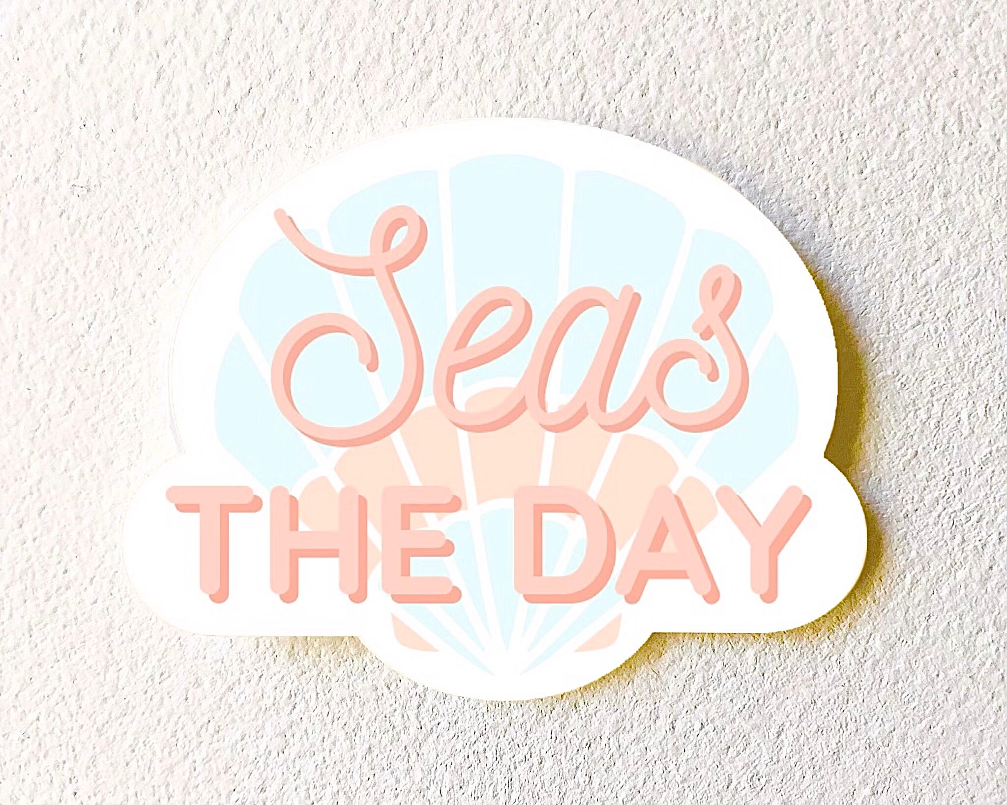 Seas the Day glossy sticker | Etsy