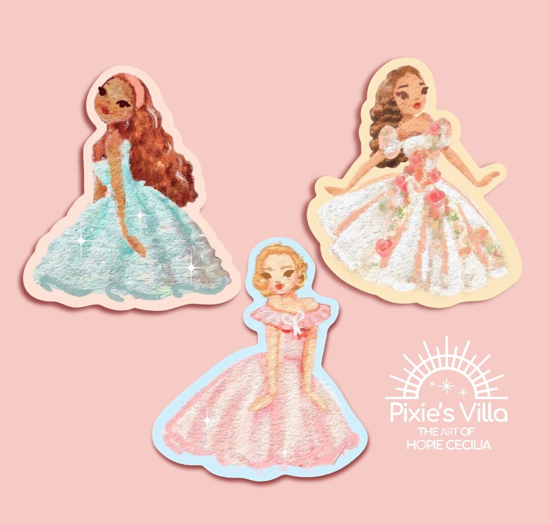 LIVE ACTION PRINCESS Sticker Pack / 2 Inch Waterproof Disney Remake ...