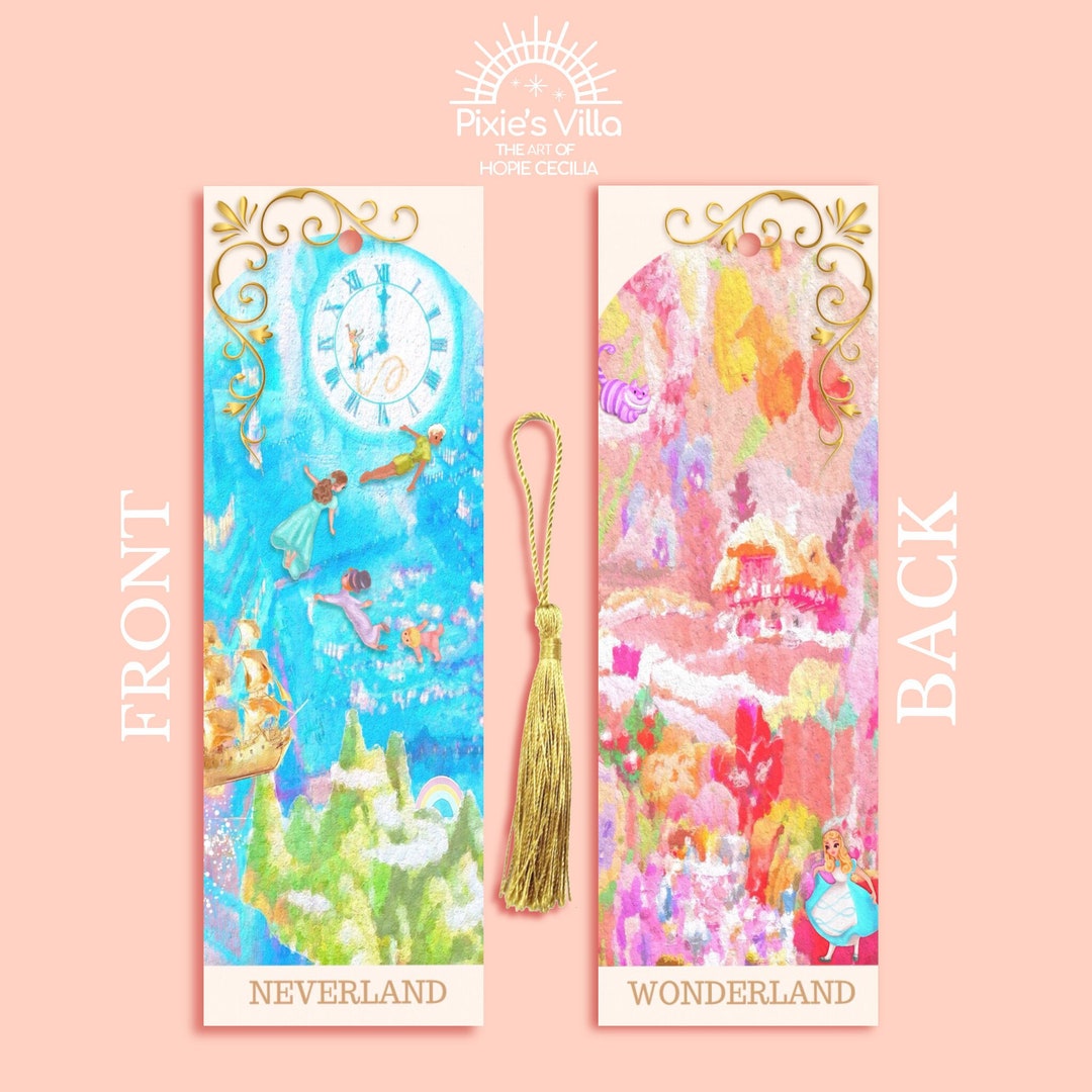Peter Pan & Alice in Wonderland Bookmark / Neverland - Etsy