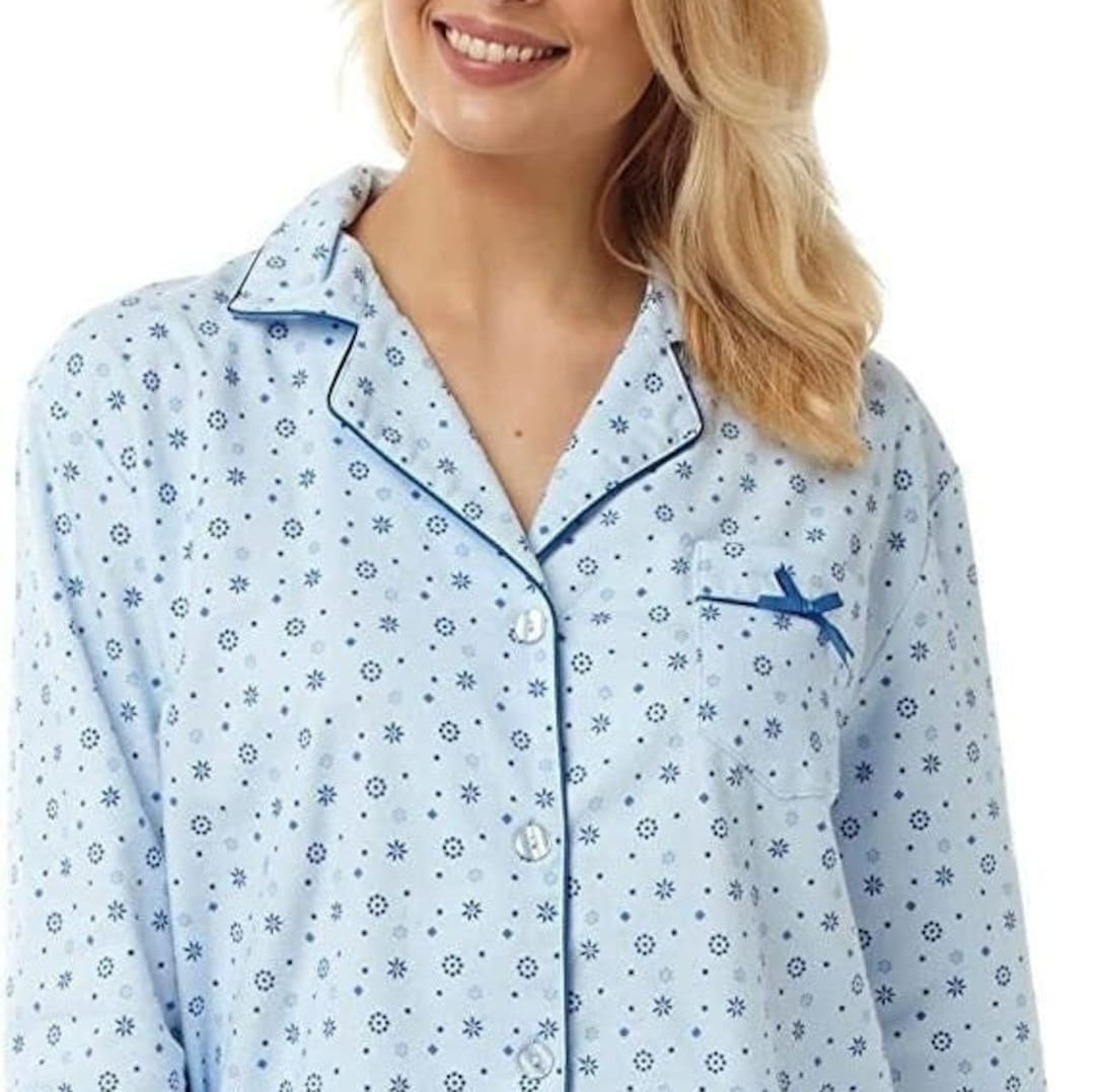 Ladies Women Long Sleeve Brushed Cotton Winceyette Pyjamas - Etsy UK