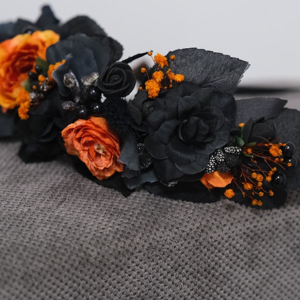 Orange Flower Crown - Etsy