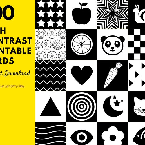 High Contrast Interest Cards - Etsy