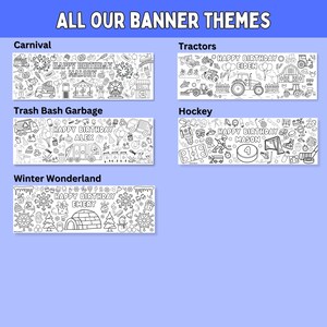 Birthday Party Giant Coloring Doodle Poster Paper Table Runner Birthday ...