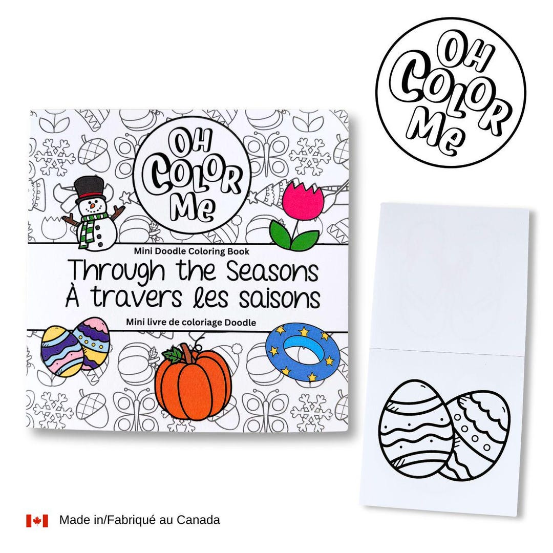 Mini Doodle Coloring Book Through the Seasons, Simple & Inspiring ...