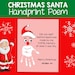 Christmas Santa Handprint Art Poem, Christmas Crafts for Kids, Santa ...