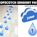 Sensory Path hopscotch Rain Drops Decals, Sensory Floor Decal Stickers ...