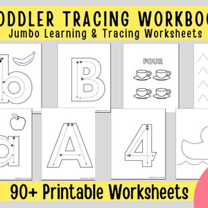 Toddler Alphabet Tracing Workbook Printable (90+ Pages), Alphabet ...