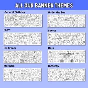 Birthday Party Giant Coloring Doodle Poster Paper Table Runner Birthday ...