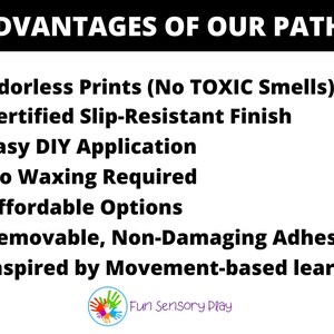 Sensory Pathway Floor Stickers Bundle Pack Includes 4 Paths, Sensory ...