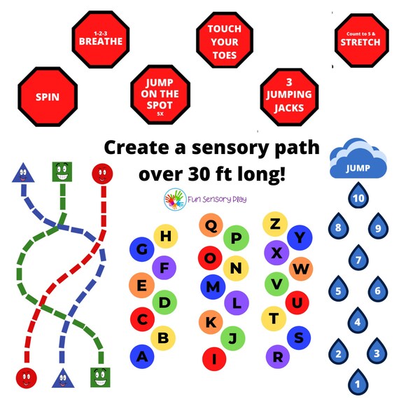 Sensory Pathway Floor Stickers Bundle Pack Includes 4 Paths - Etsy