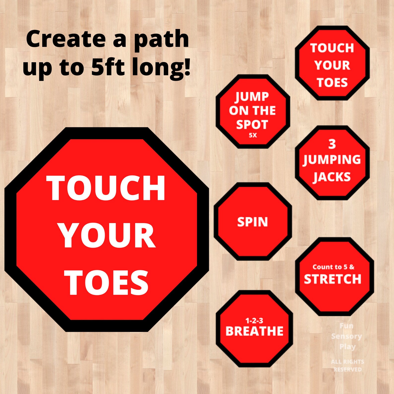 Sensory Floor Stickers activity Stops Decals - Etsy