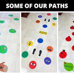 Sensory Pathway Floor Stickers Bundle Pack Includes 4 Paths, Sensory ...