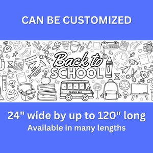 Back to School Giant Coloring Poster School Decoration Paper Table ...