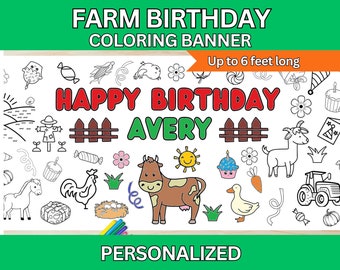 Birthday Party Giant Coloring Doodle Poster Paper Table Runner Birthday ...