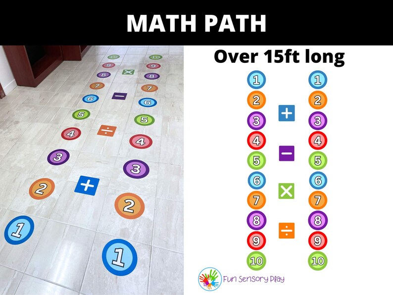 Math Sensory Path Sensory Pathway Sensory Walk Sensory - Etsy