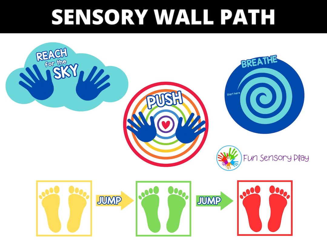 Sensory Wall Path Sensory Pathway With Wall Stickers Sensory - Etsy