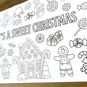Christmas Candyland Giant Coloring Poster Paper Table Runner Christmas ...