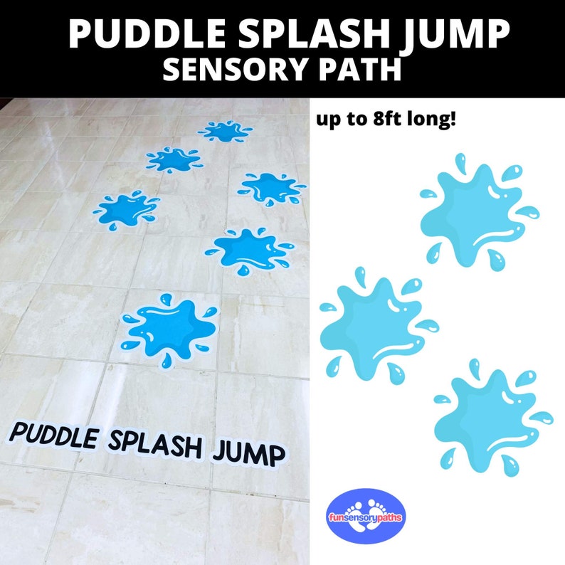 Sensory Path Puddle Splash Jump Floor Decals, Sensory Floor Decal ...