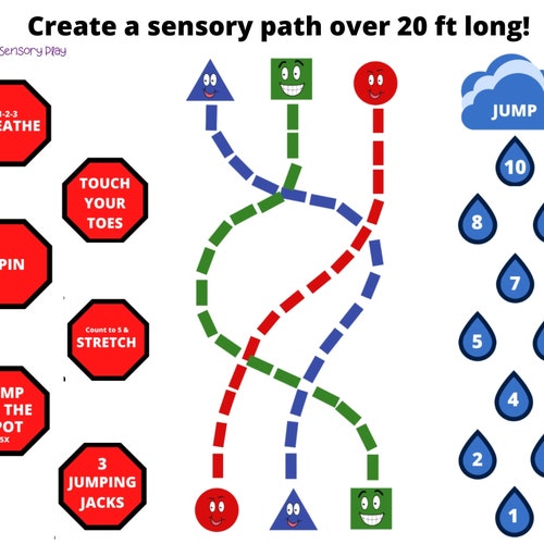 Sensory Pathway Floor Stickers Bundle Pack Includes 4 Paths - Etsy