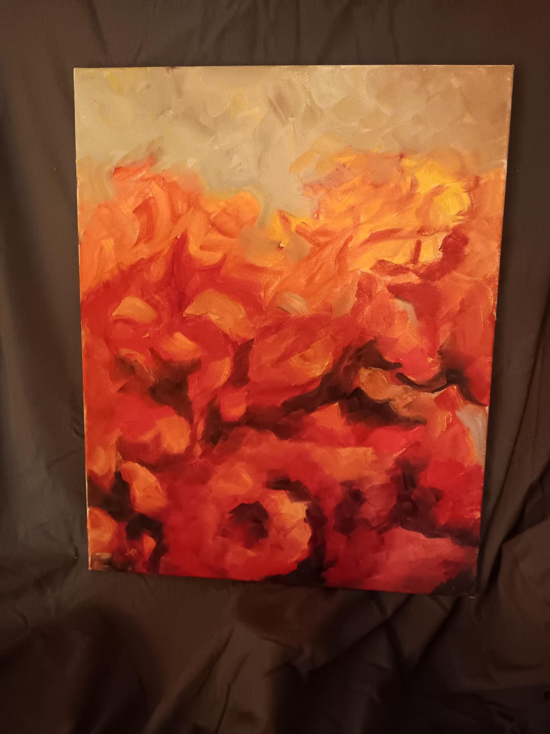 Inferno: Abstract Oil Painting on Canvas (16x20) - Etsy