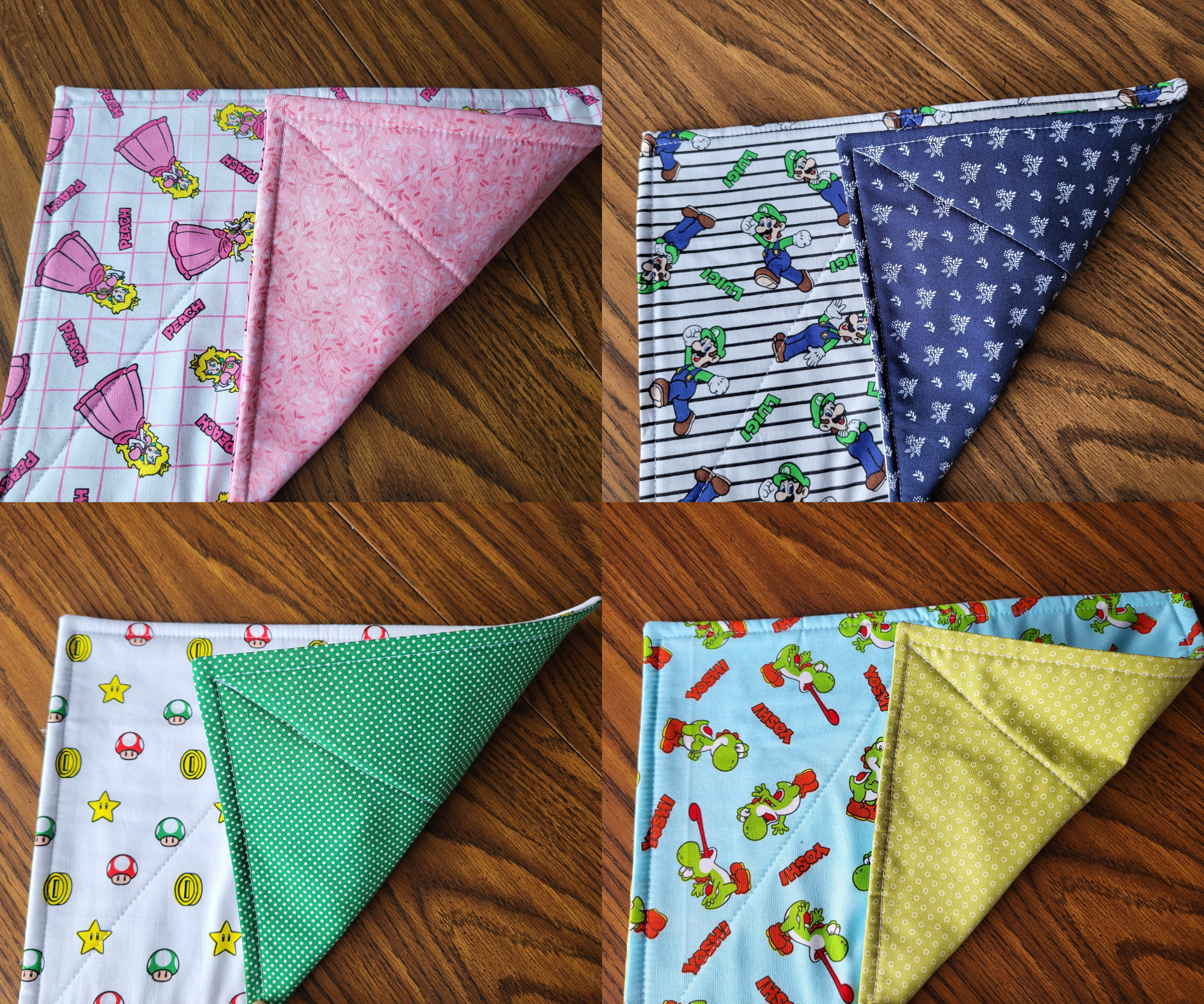 Mario Bros Placemat Hot Pad Trivet, Kids Room Decorative Cloth Hot Mat ...