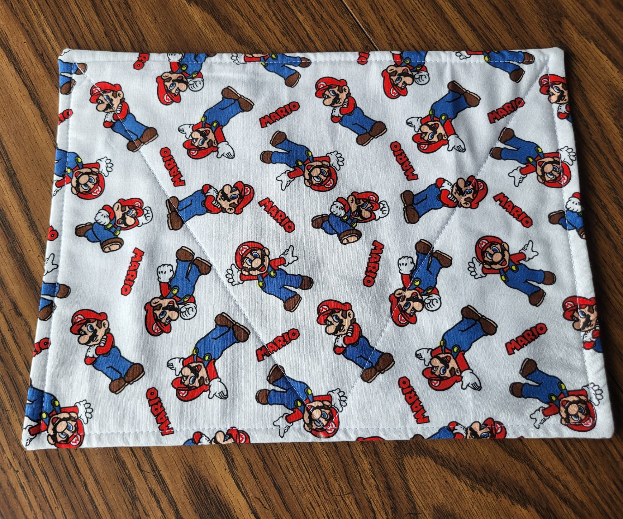Mario Bros Placemat Hot Pad Trivet, Kids Room Decorative Cloth Hot Mat ...