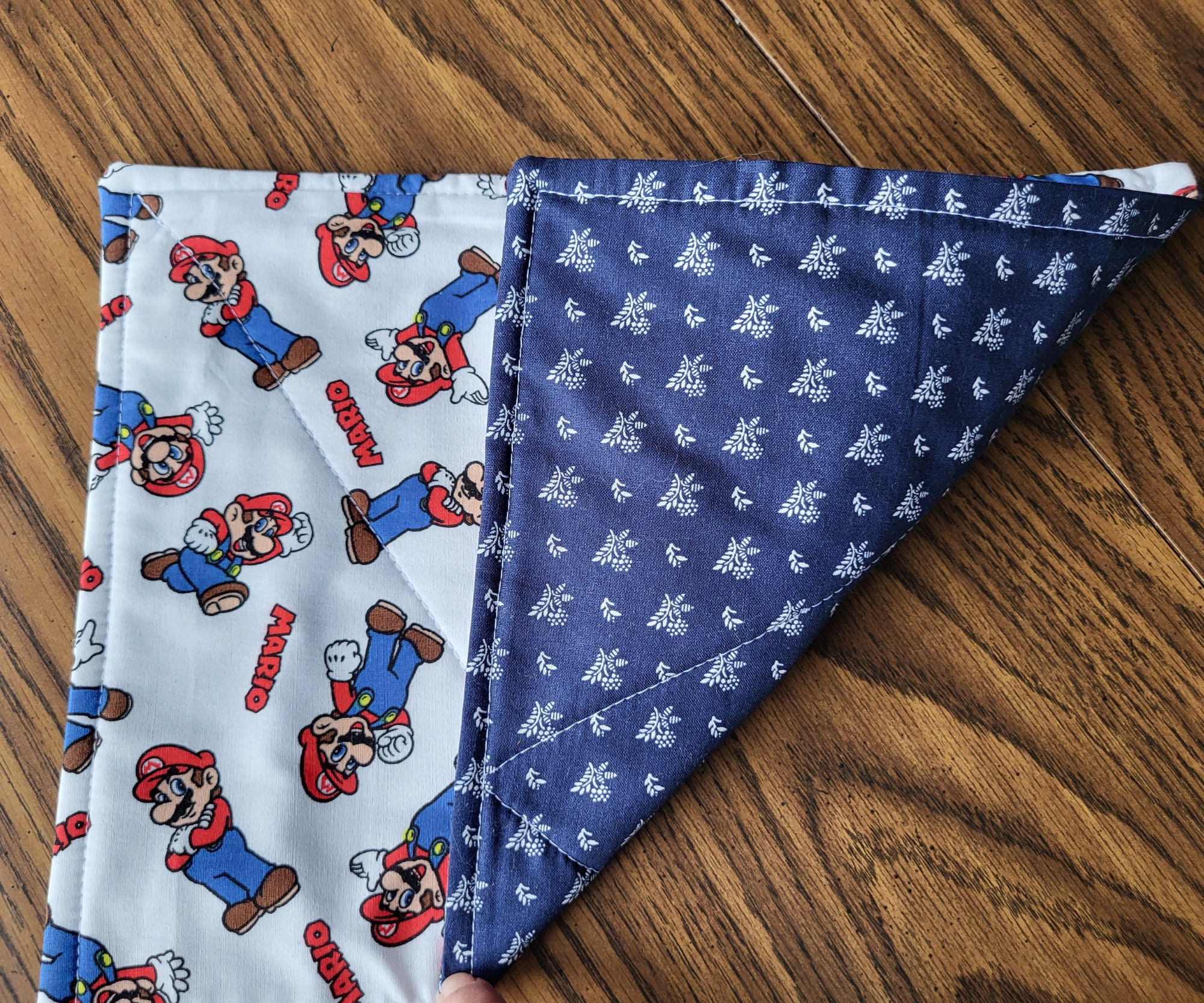 Mario Bros Placemat Hot Pad Trivet, Kids Room Decorative Cloth Hot Mat ...