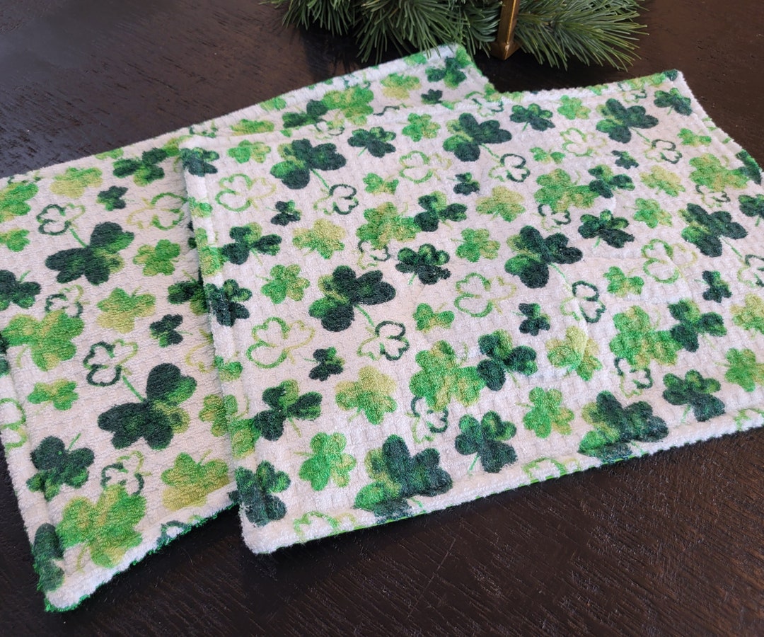 St Patricks Day Placemat Cloth Hot Pad, Handmade Hot Mat Trivet, Custom ...