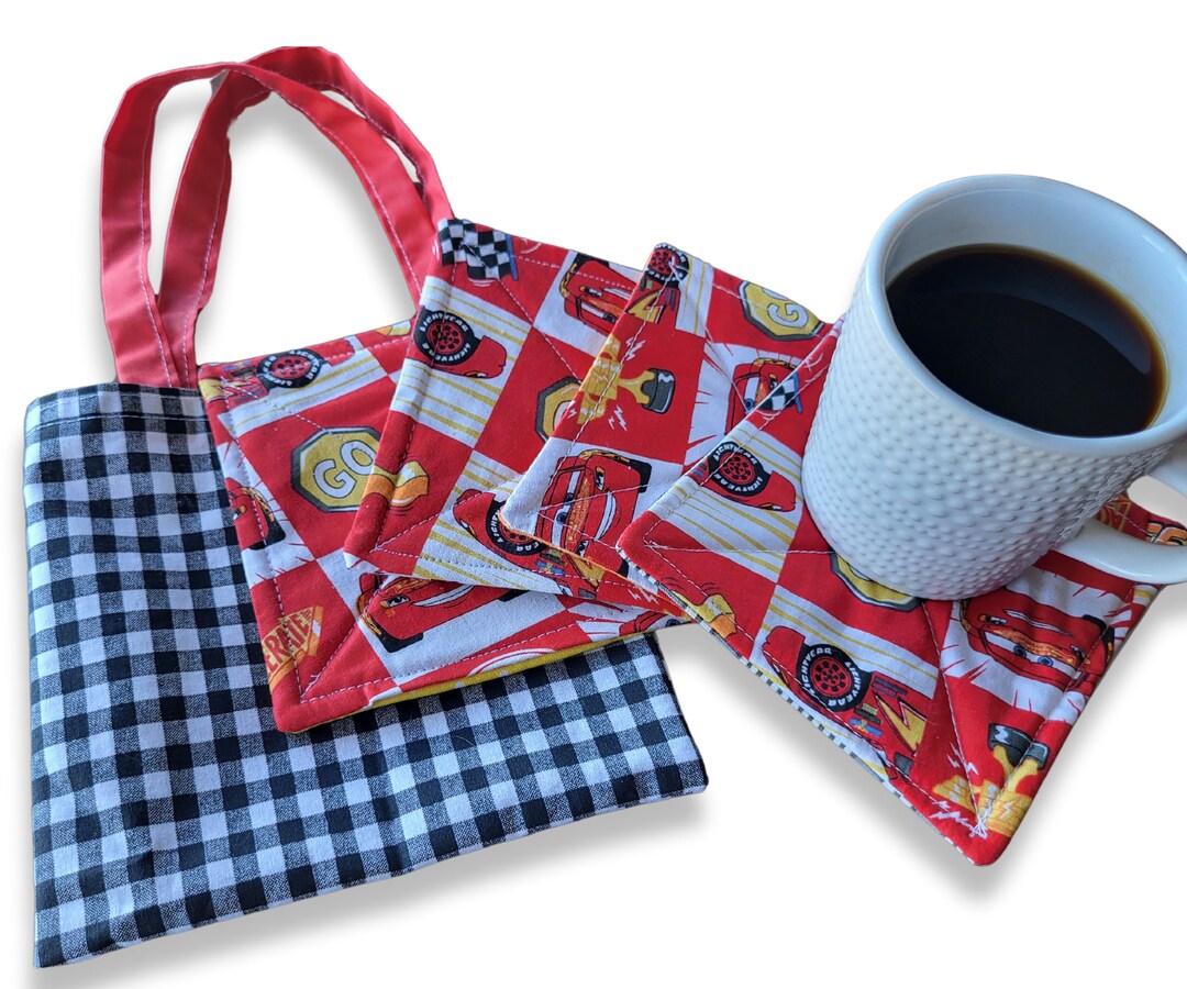 Cars Lightning Trivet Cloth Coaster Set, Coaster Trivets Kitchen Decor ...