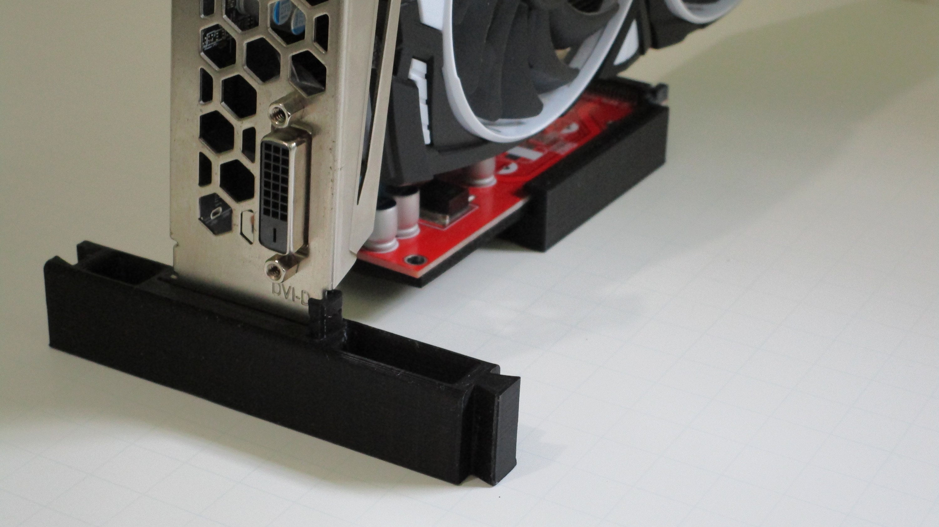 3D Printed Stand for Video Card (gpu) and Riser Horizontal Interlocking ...