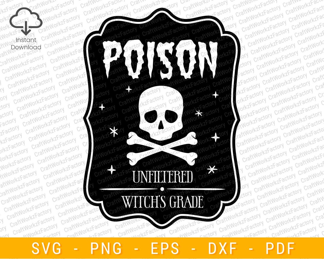 Witchs Poison Bottle Labels, Potion Labels Svg, Witch Potion Labels Png ...