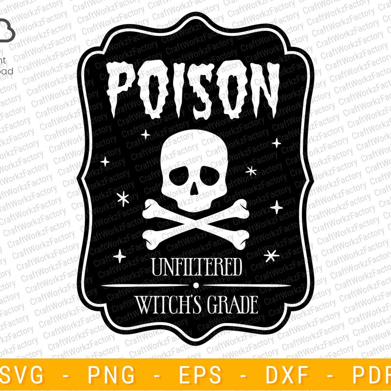 Poison Bottle Label - Etsy
