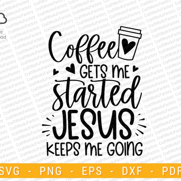 Coffee Christian Saying Svg - Etsy