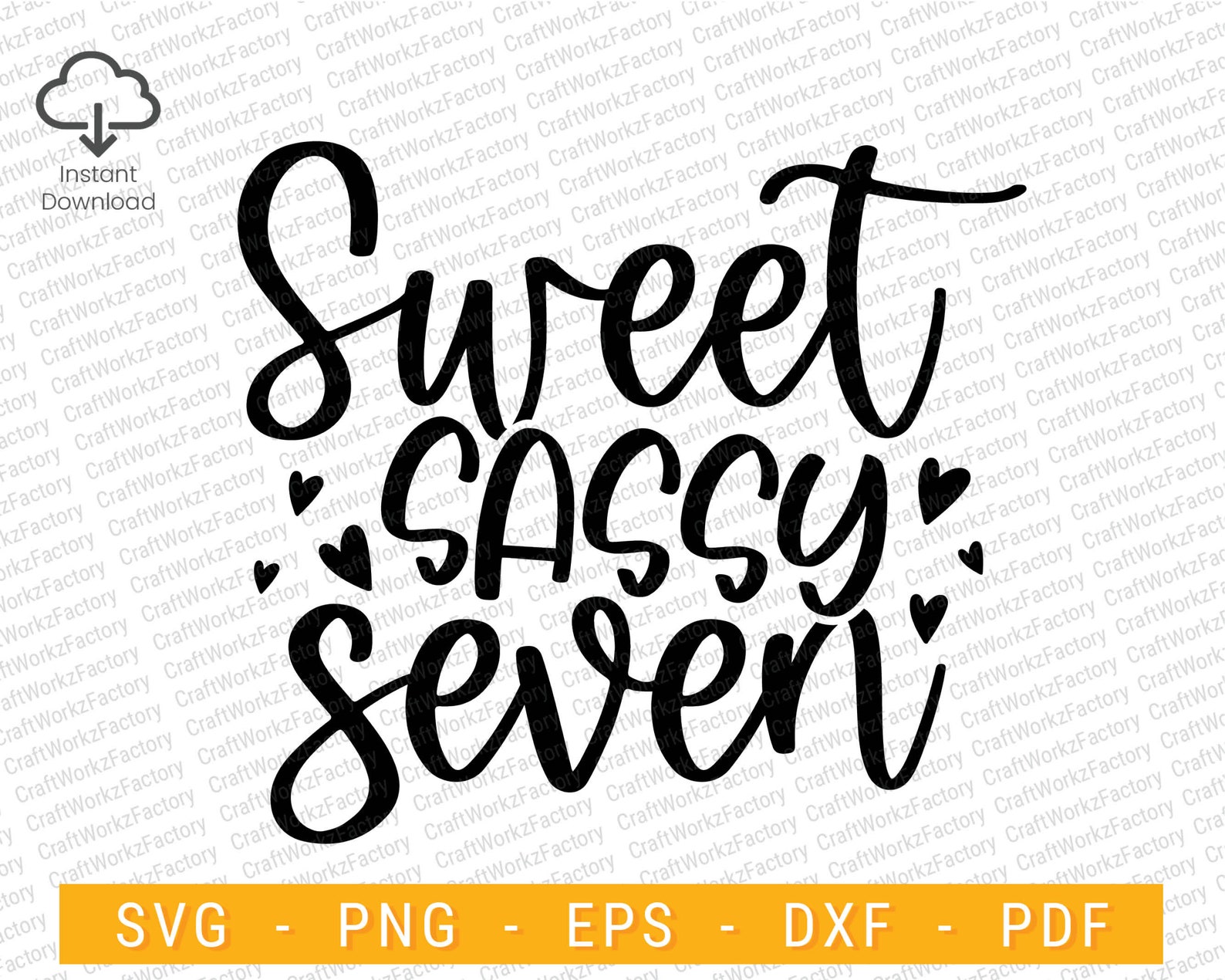 Sweet Sassy Seven Svg Birthday Svg Seven Years Old 7th - Etsy