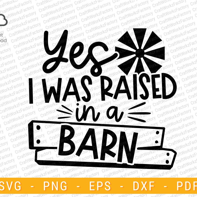 Raised in a Barn Svg - Etsy