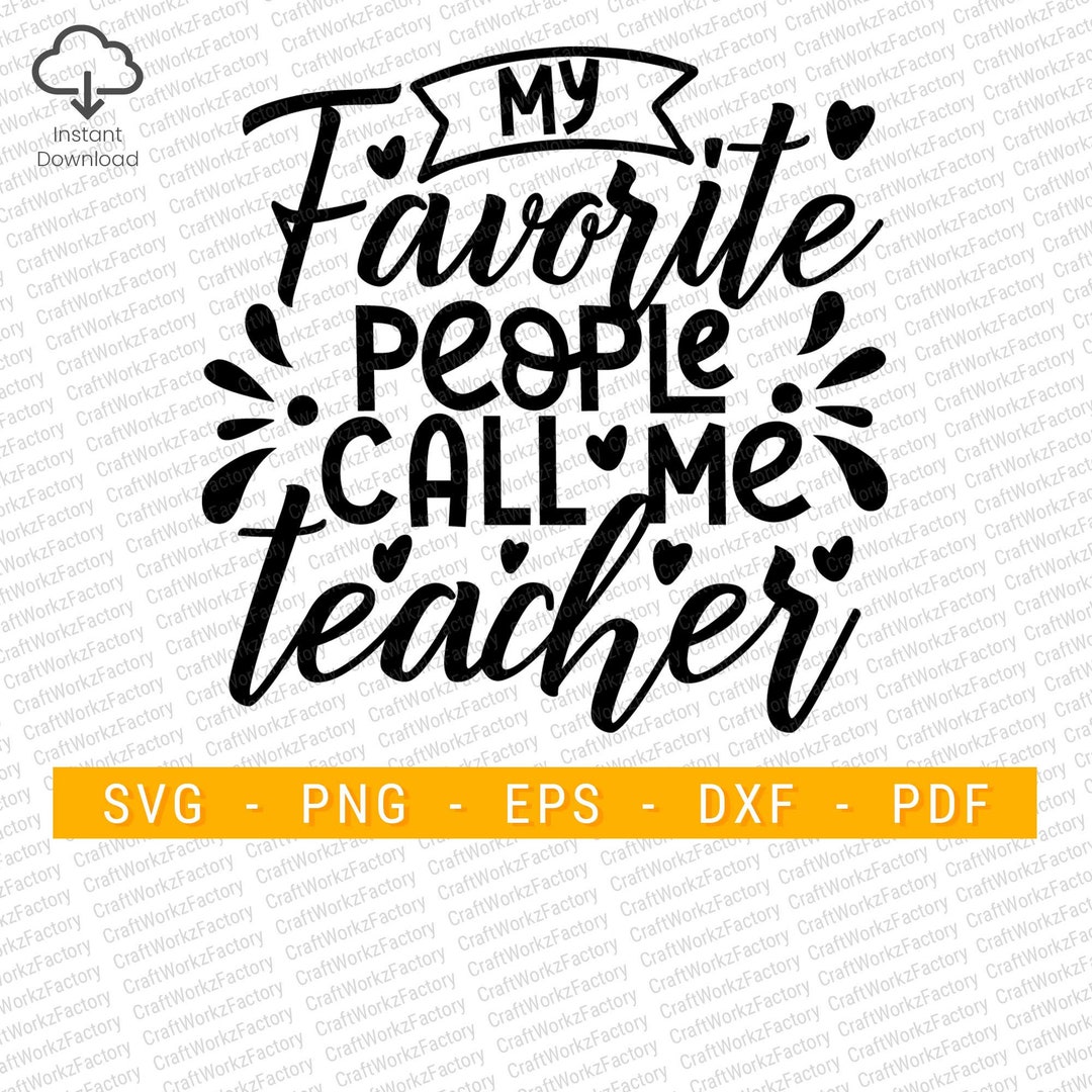 Mi gente favorita me llama maestro svg Back To School - Etsy España
