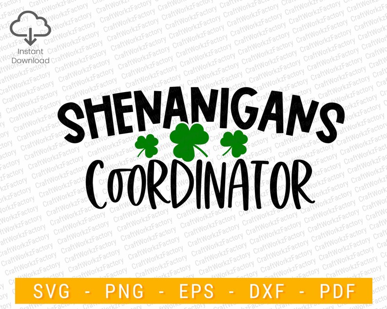 Shenanigans Coordinator Svg, Funny Teacher St. Patrick's, Shamrock ...