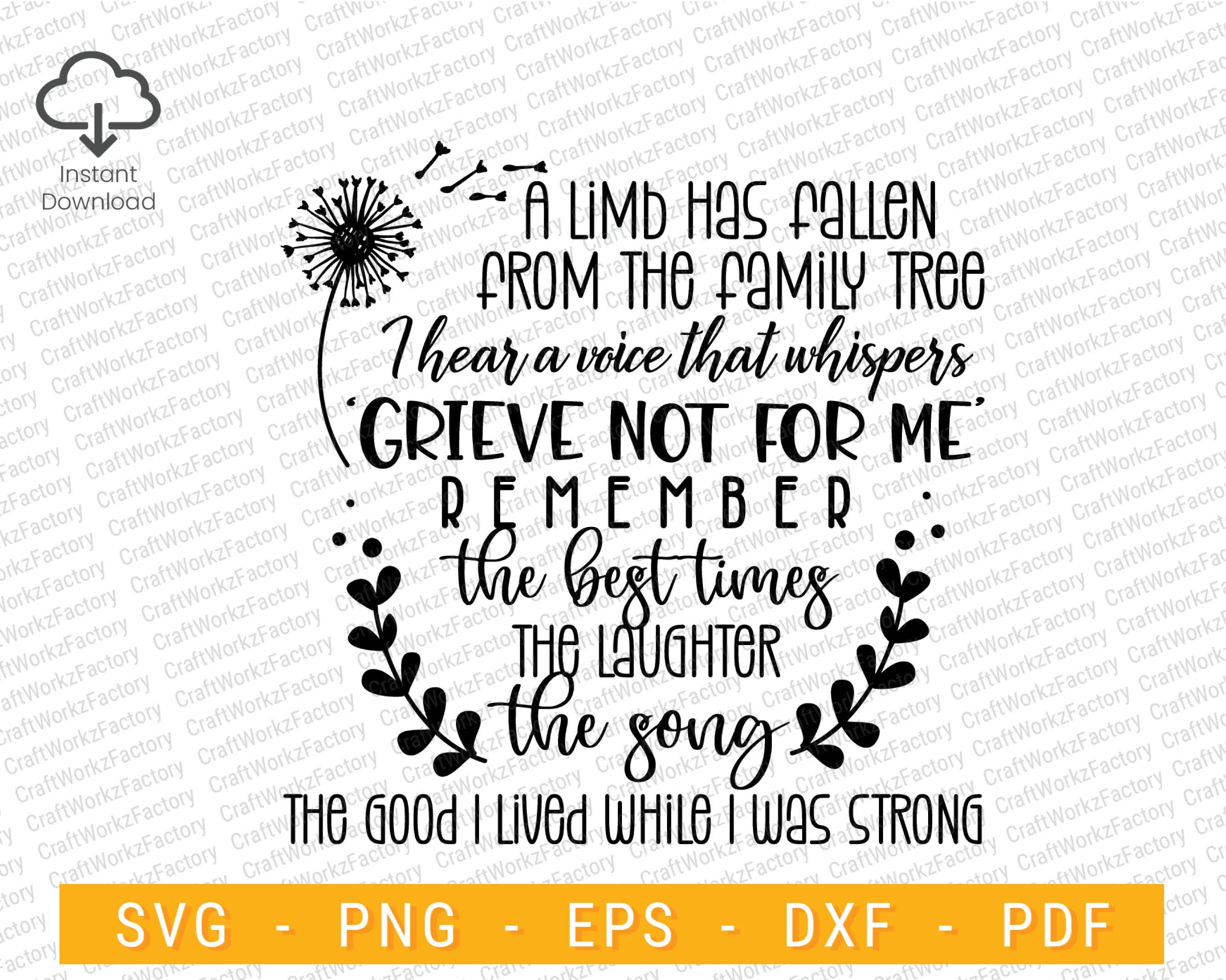 A Limb Has Fallen From the Family Tree Svg Memorial Svg - Etsy