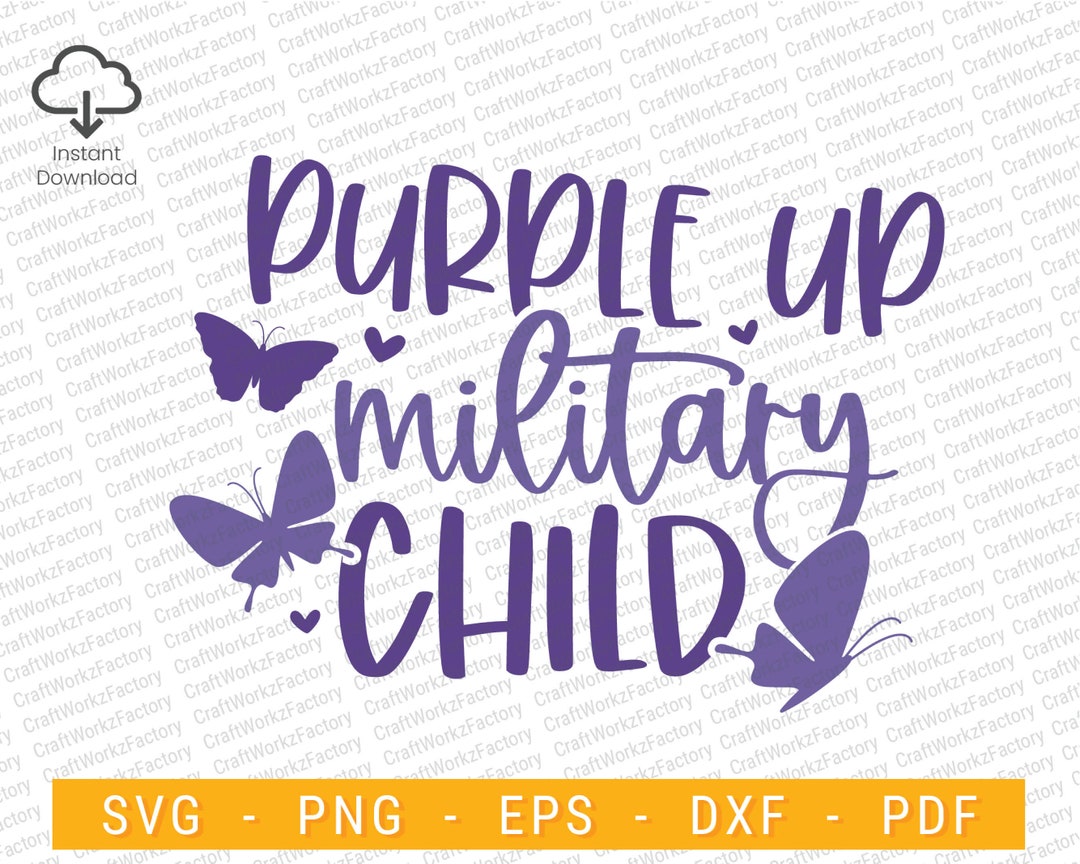 Purple up Military Child Svg, Purple up Svg, Veteran of US Army, Proud ...