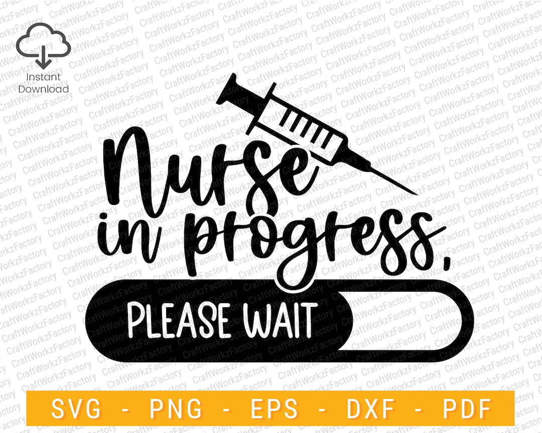 Nurse in Progress Please Wait Svg, Nursing School Svg, Nurse Loading ...
