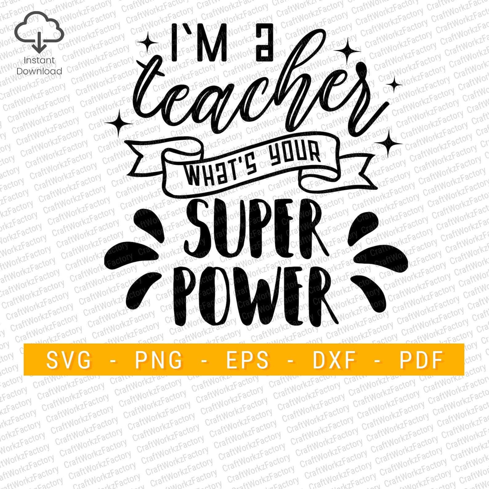 I'm a Teacher What's Your Superpower SVG Positive - Etsy