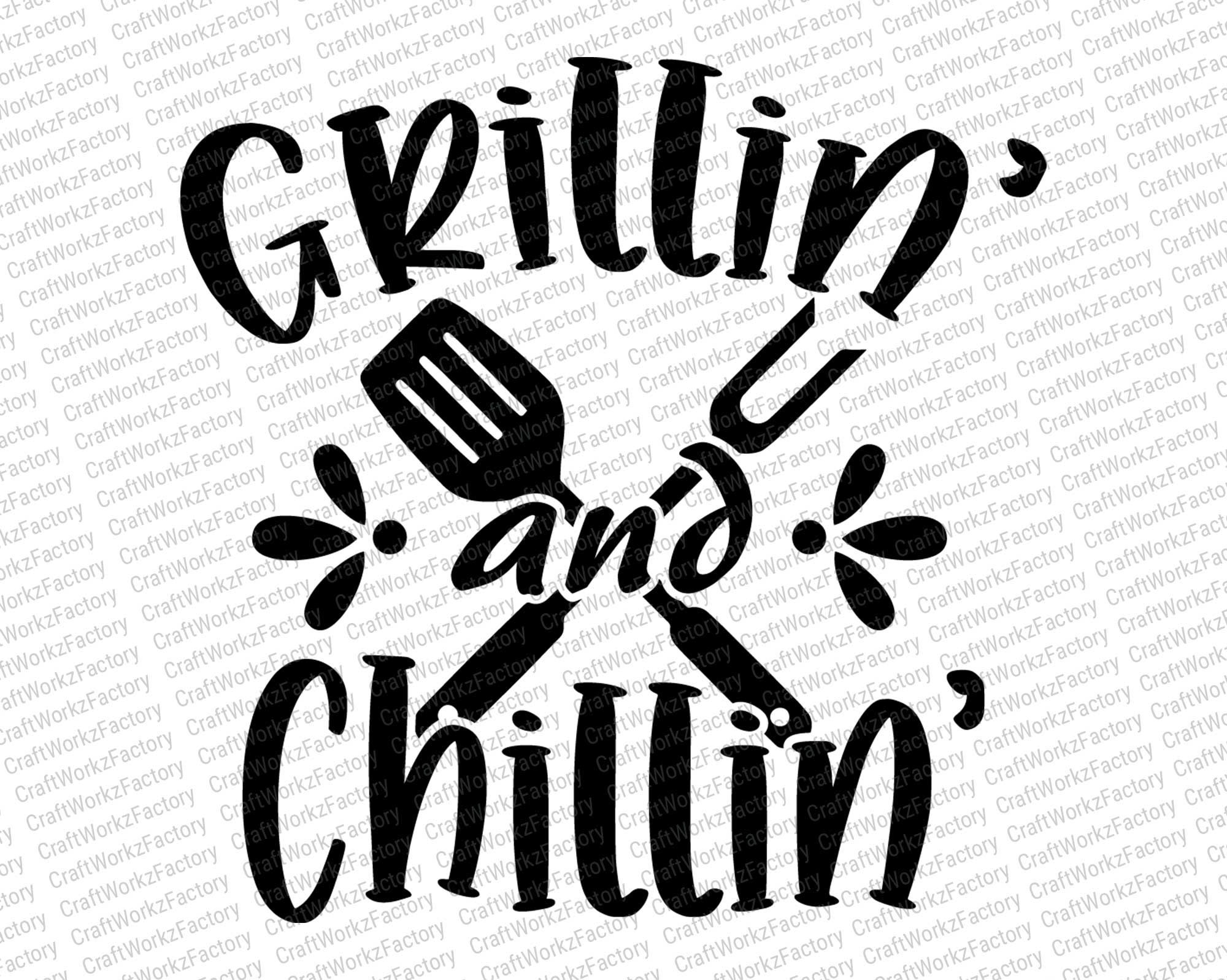 Grillen en chillen Svg grillen en chillen BBQ Zomer vader - Etsy België