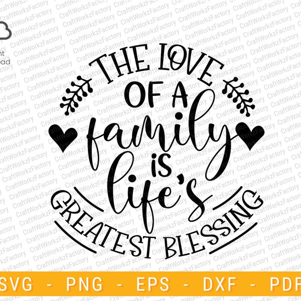 Family is Life Greatest Blessing Svg - Etsy