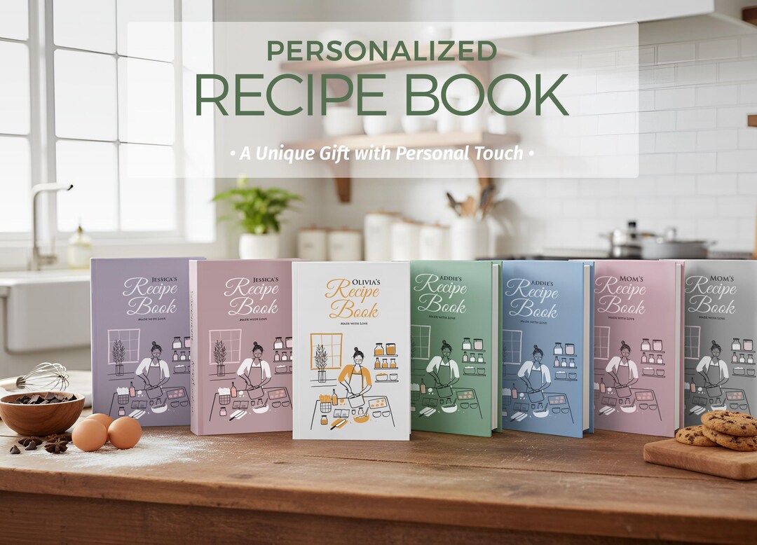 Personalized Recipe Book: Custom Family Cookbook, 228 Recipe Pages - Etsy