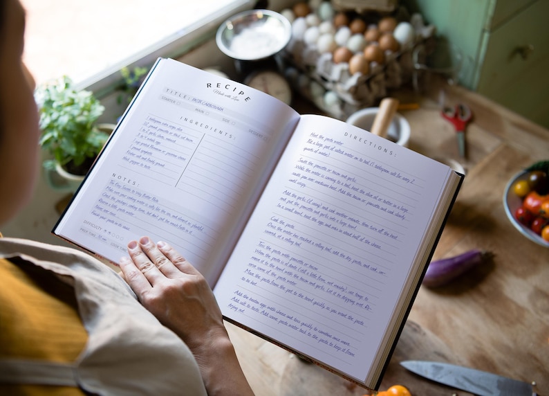 Personalized Recipe Book: Custom Cookbook for Family Recipes - Etsy
