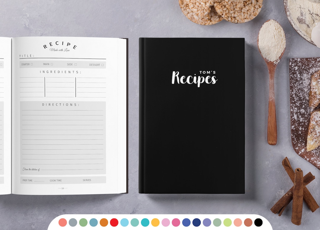Personalized Recipe Book With Measurement Page. Write Your Own 228 ...