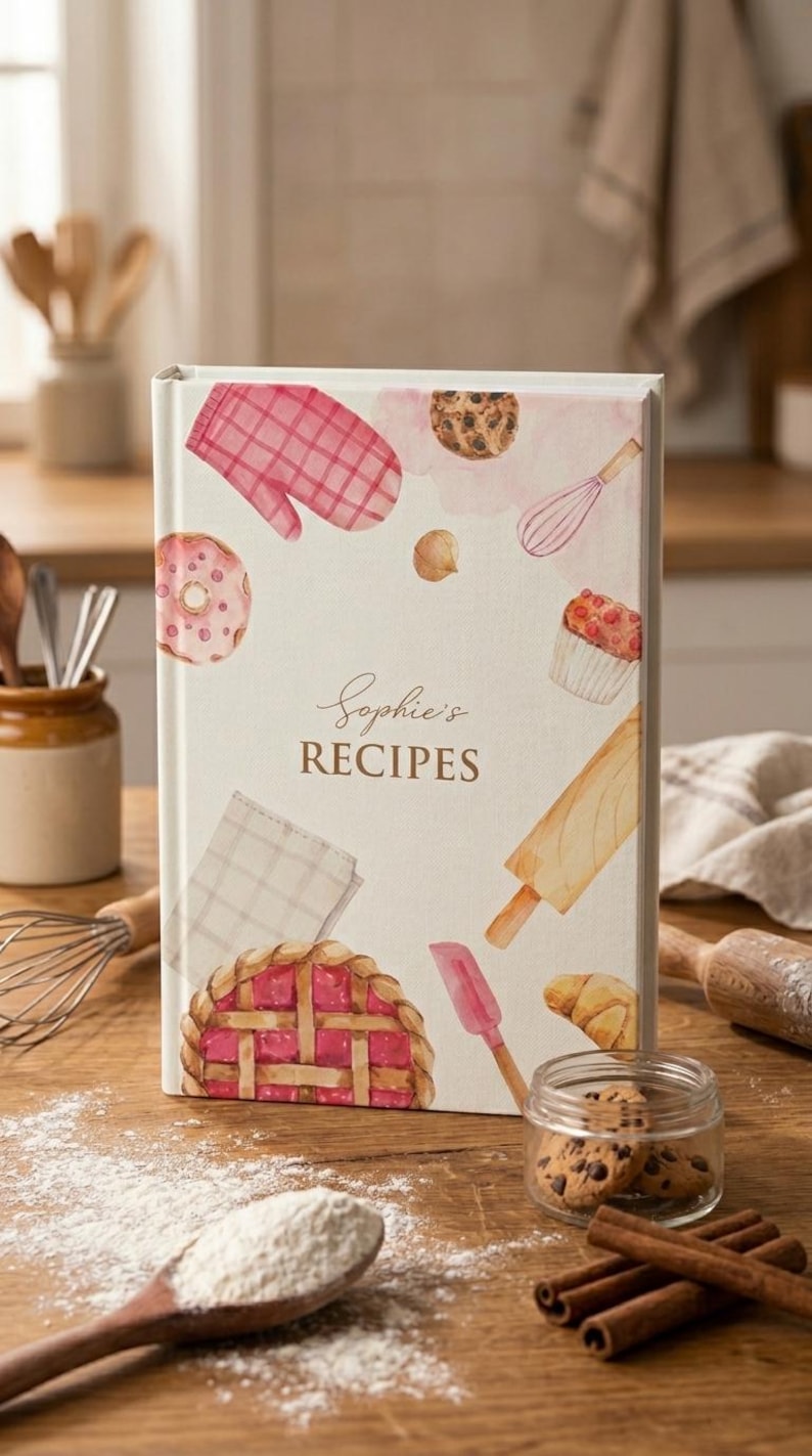Personalized Recipe Book: Blank Custom Cookbook, Family Keepsake - 134 ...